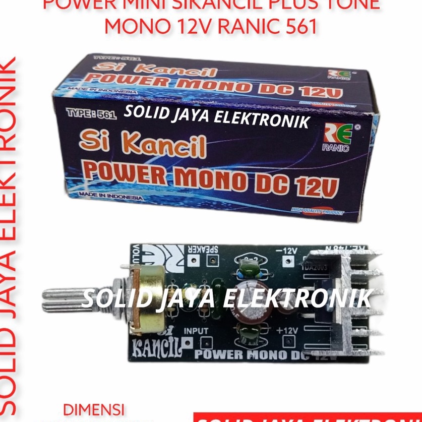 Jual Idk KIT POWER MINI MONO SI KANCIL 12V DC TDA23 PLUS TONE AMPLI AMPLIFIER TDA 23 12 V VOLT ...