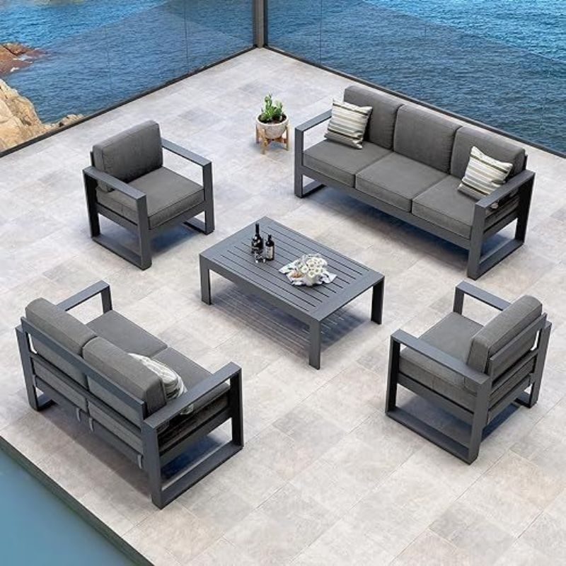 Jual SET KURSI SOFA BESI OUTDOOR MINIMALIS MODERN | Shopee Indonesia