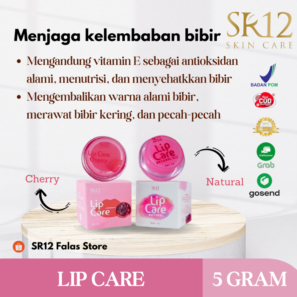 Jual Lip care atau lip balm SR12 pelembab bibir kering Pelembap Bibir Pecah-pecah Bibir Gelap ...