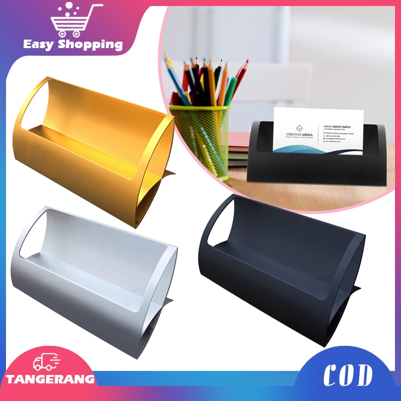 Jual Tempat Kartu Nama Metal Tempat Name Card Meja Business Card Holder ...