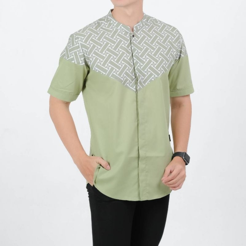 Jual Kemeja Koko Kurta Jumbo Big Size Ukuran XXL Sage Green | Shopee ...