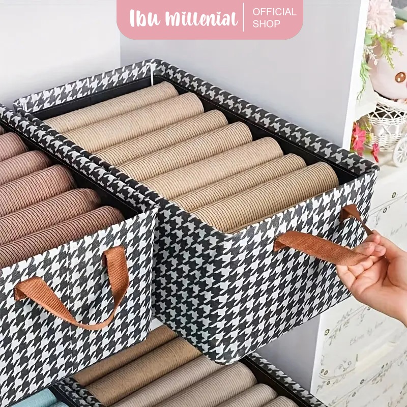Jual IBUMILLENIAL Storage Box Kotak Organizer Penyimpanan Lemari Tegak ...