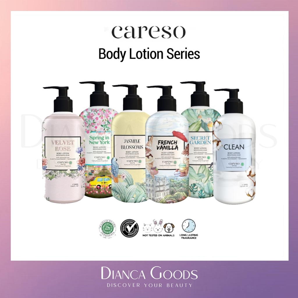 Jual CARESO Body Lotion Series 280ml - French Vanilla / Velvet Rose ...