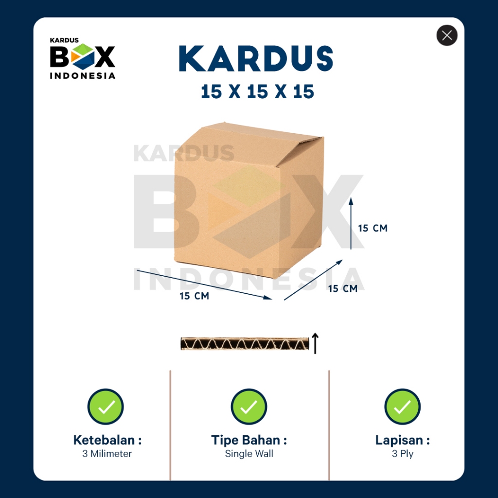 Jual Kardus Box Pindahan Karton Box 15cm x 15cm x 15cm Box Polos ...