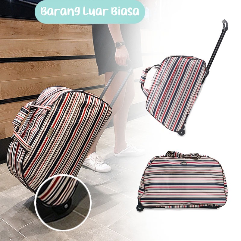 Jual BLB Tas Trolley Duffel Motif Tas Koper Perjalanan Tas Troli Kabin 2 Roda 360 Derajat Handle ...