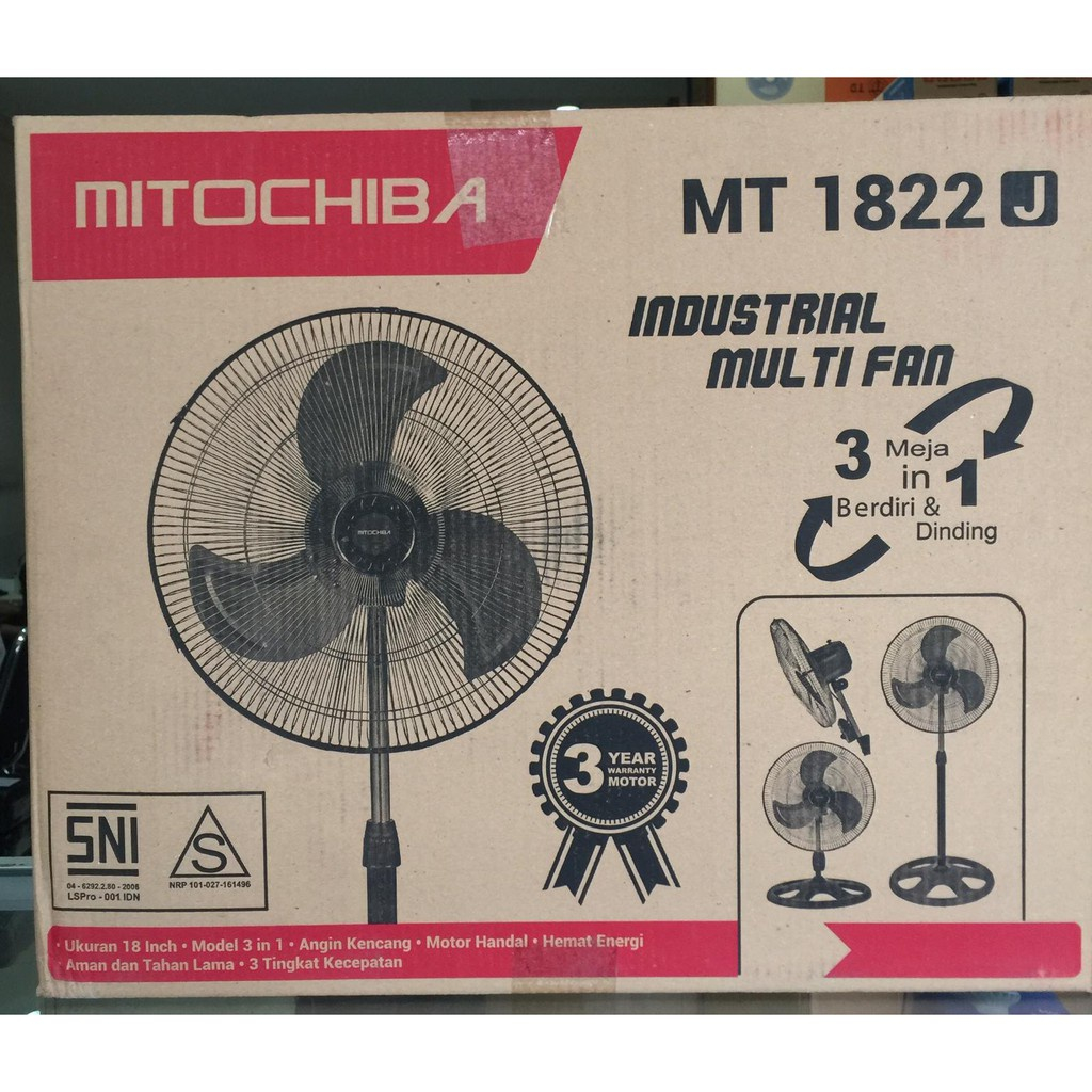 Jual Kipas Angin Industri Industrial Fan Mitochiba 3 IN 1 18 Inch MT 1822 J | Shopee Indonesia