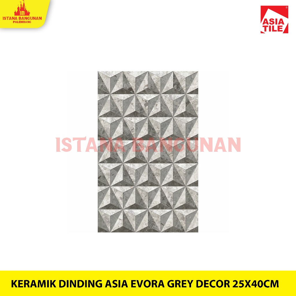 Jual ASIA TILE EVORA GREY DECOR 25 X 40 / KERAMIK DINDING GLOSSY | Shopee Indonesia