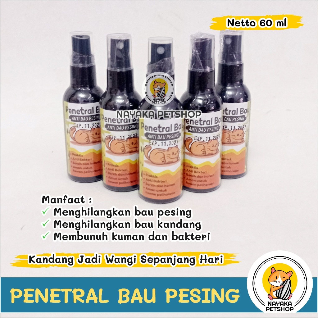 Jual Penghilang Bau Pesing 60 ml Parfum Kandang Pembasmi Kuman Bakteri ...
