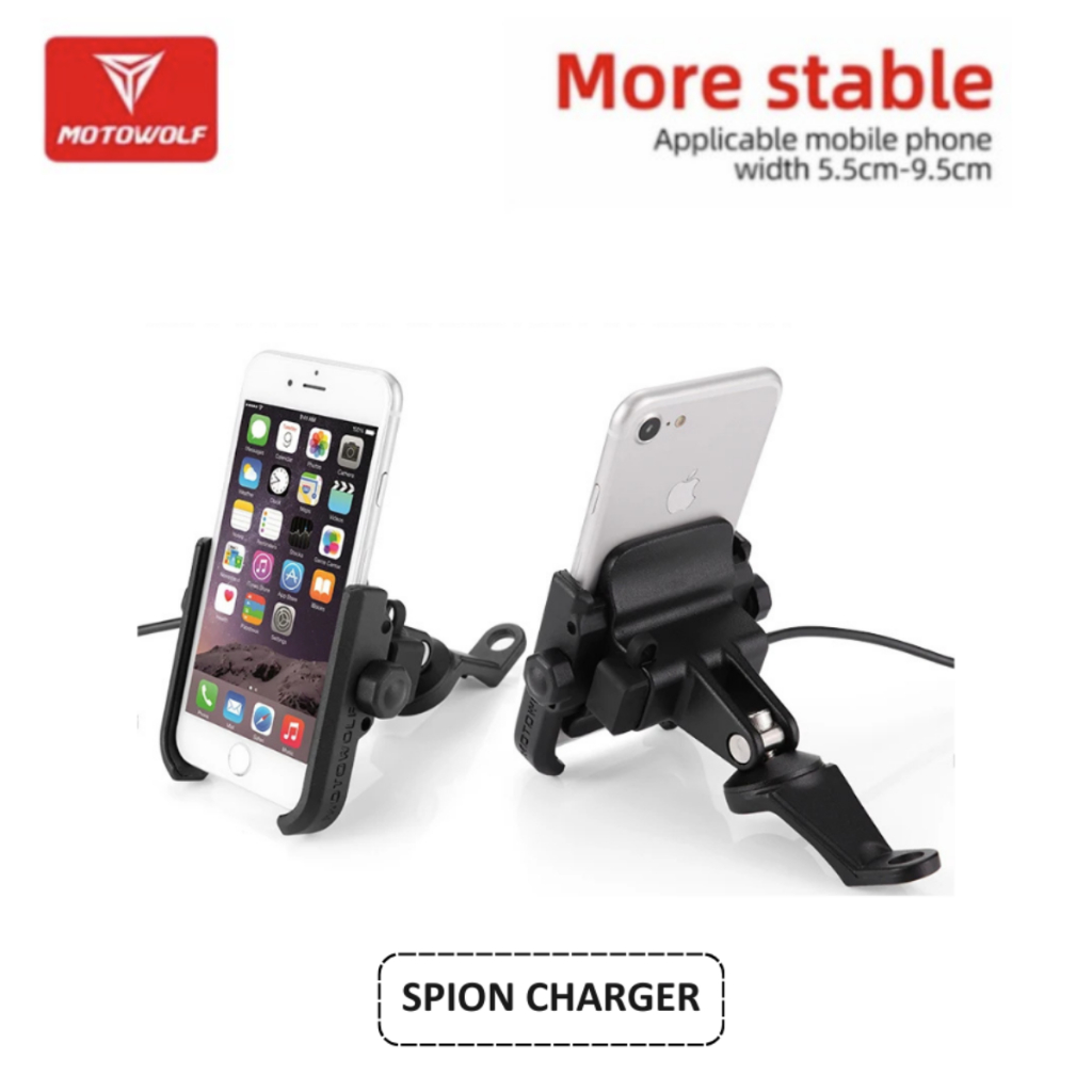 Jual Phone Holder Motowolf V3 Holder HP Motor Stang Spion Almunium Alloy | Shopee Indonesia