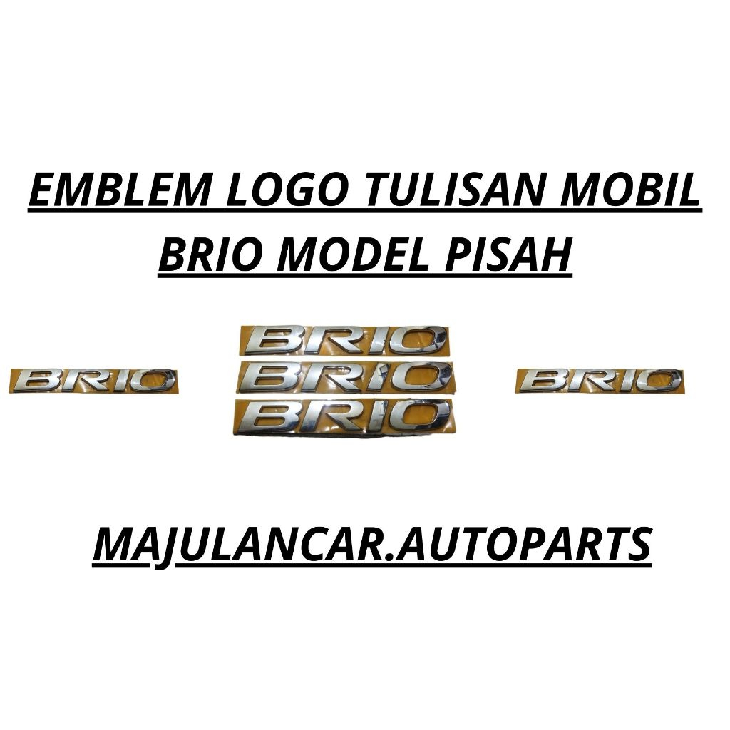 Jual Emblem Logo Tulisan BRIO Model Pisah | Shopee Indonesia