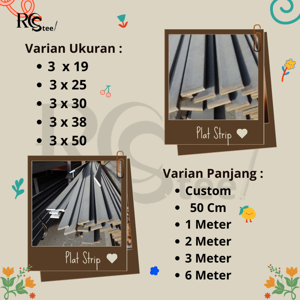 Jual Plat Strip 3 x 30 x 2 Meter | Shopee Indonesia
