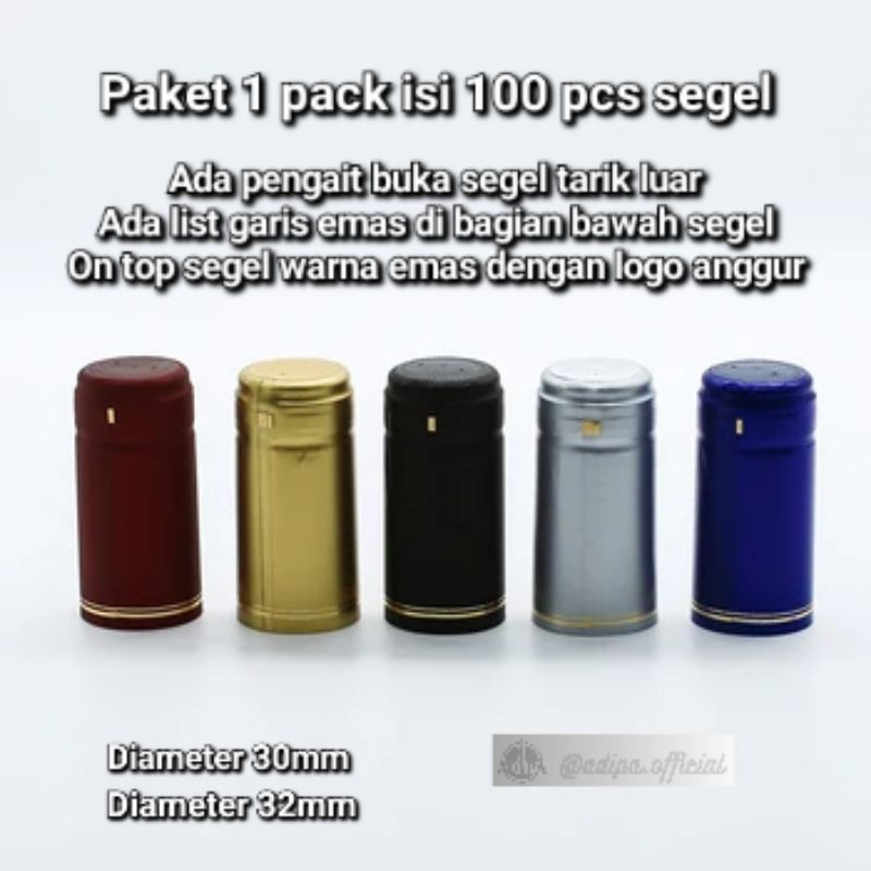 Jual ADIPA - [Paket isi 100 pcs] Segel Garis Emas 32mm dan 30mm Segel ...