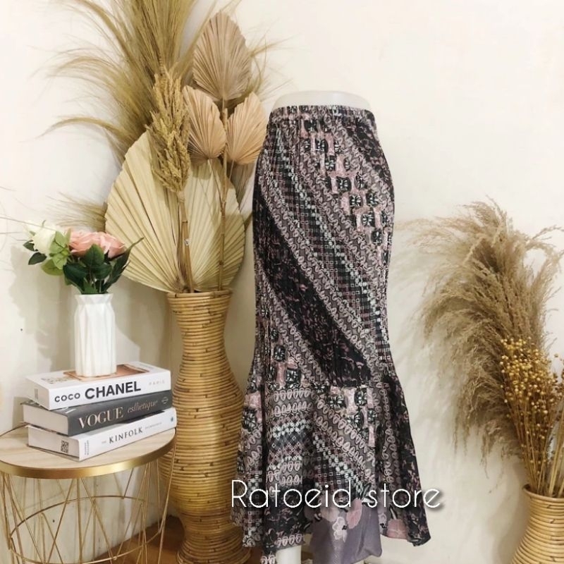 Jual Rok Duyung Plisket Batik / Rok Batik Plisket Duyung Motif HANA ...