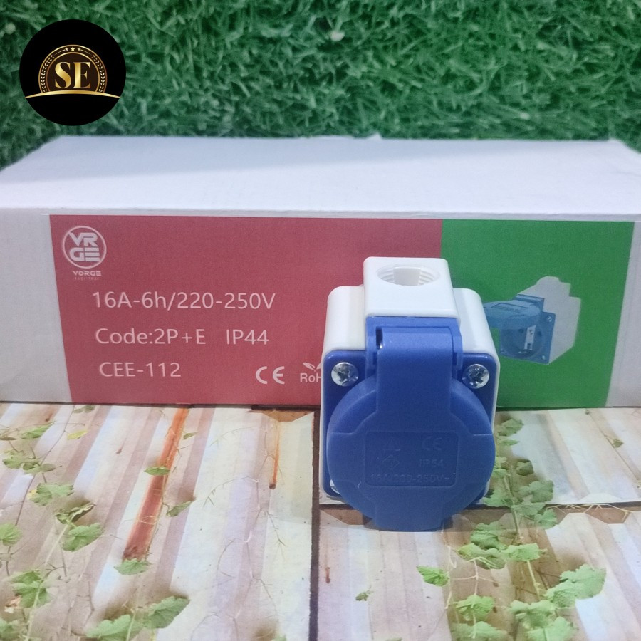 Jual CEE 112 Industrial Socket Surface mounting 2Pole 16A 2Pin 2kaki 2 pole | Shopee Indonesia