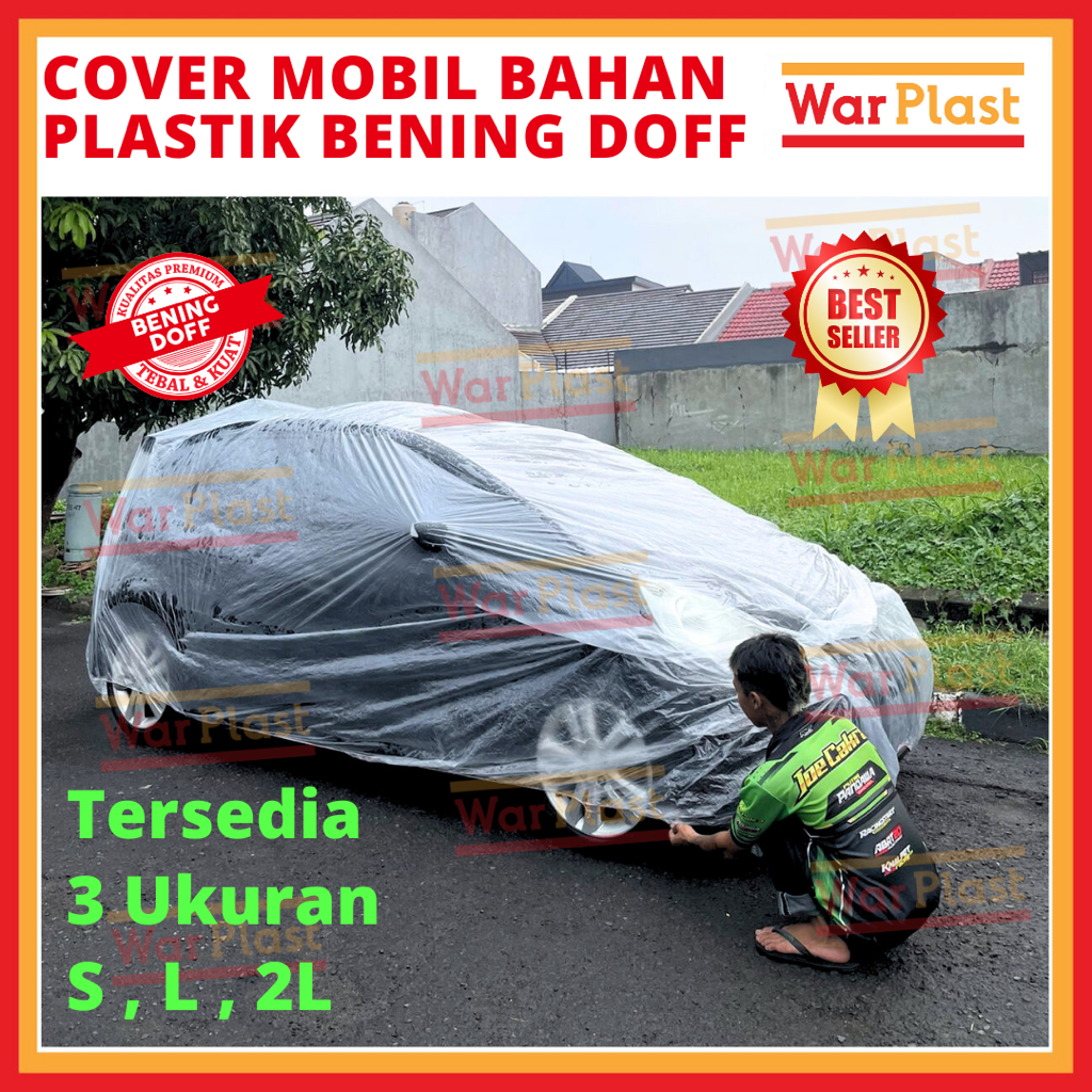 Jual Sarung cover mobil bening plastik Yaris Jazz Mobilio Avanza Agya ...