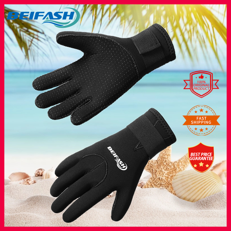 Jual BEIFASH 3MM/5MM neoprene Scuba Diving Gloves Keep Warm Diving Gloves Swimming Surfing ...