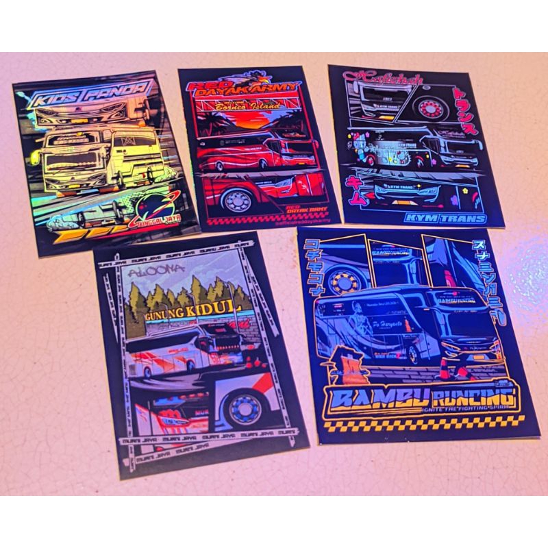 Jual COD Stiker Buss Premium Hologram Keren Murah ( 30 Stiker + Bonus ...