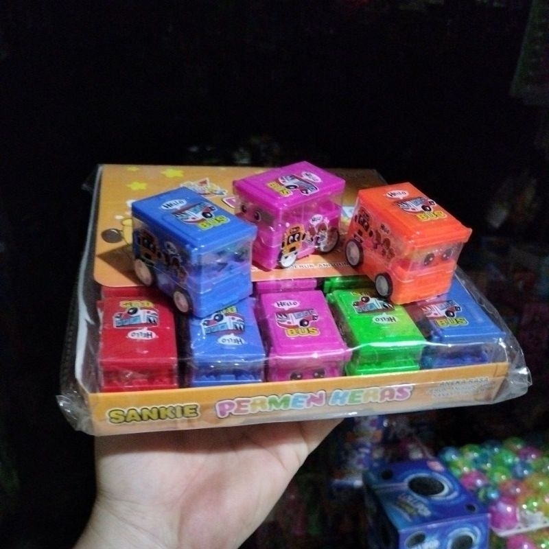 Jual permen/maianan mini BUS isi permen isi 20 pics | Shopee Indonesia