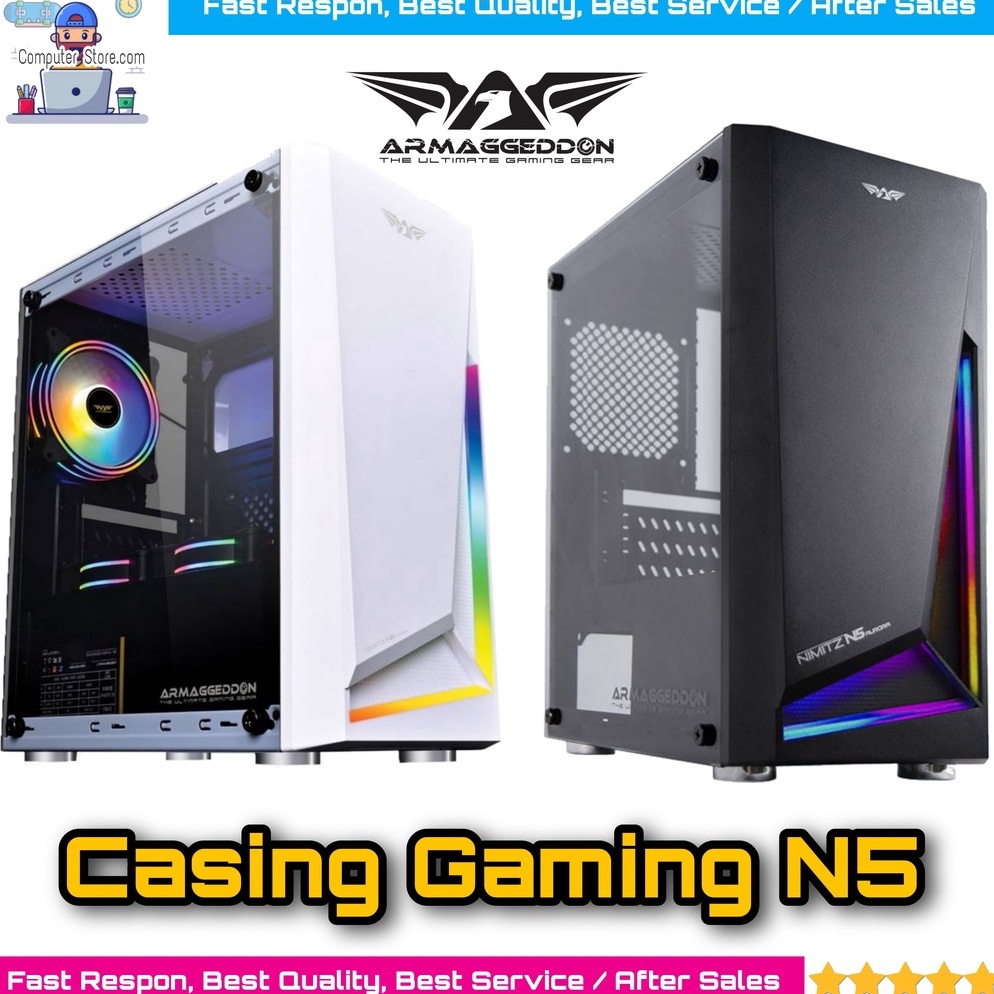 Jual Harga murah Casing Gaming PC Armageddon Nimitz N5 Aurora Micro ATX ...