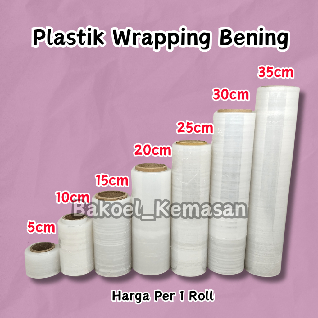 Jual Stretch Film Wrapping 5cm 10cm 15cm 20cm 25cm 30cm 35cm x 150m 200m | Shopee Indonesia