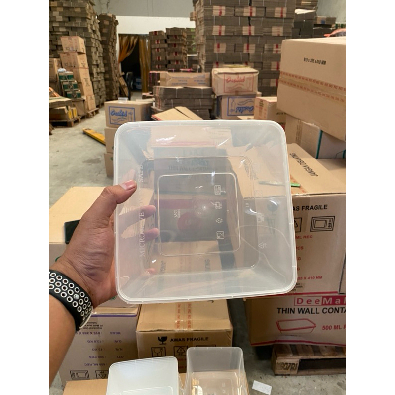 Jual Thinwall DM Sq 3000 ml Square ( 25 pcs ) / Thinwal Persegi 3000 Ml ...