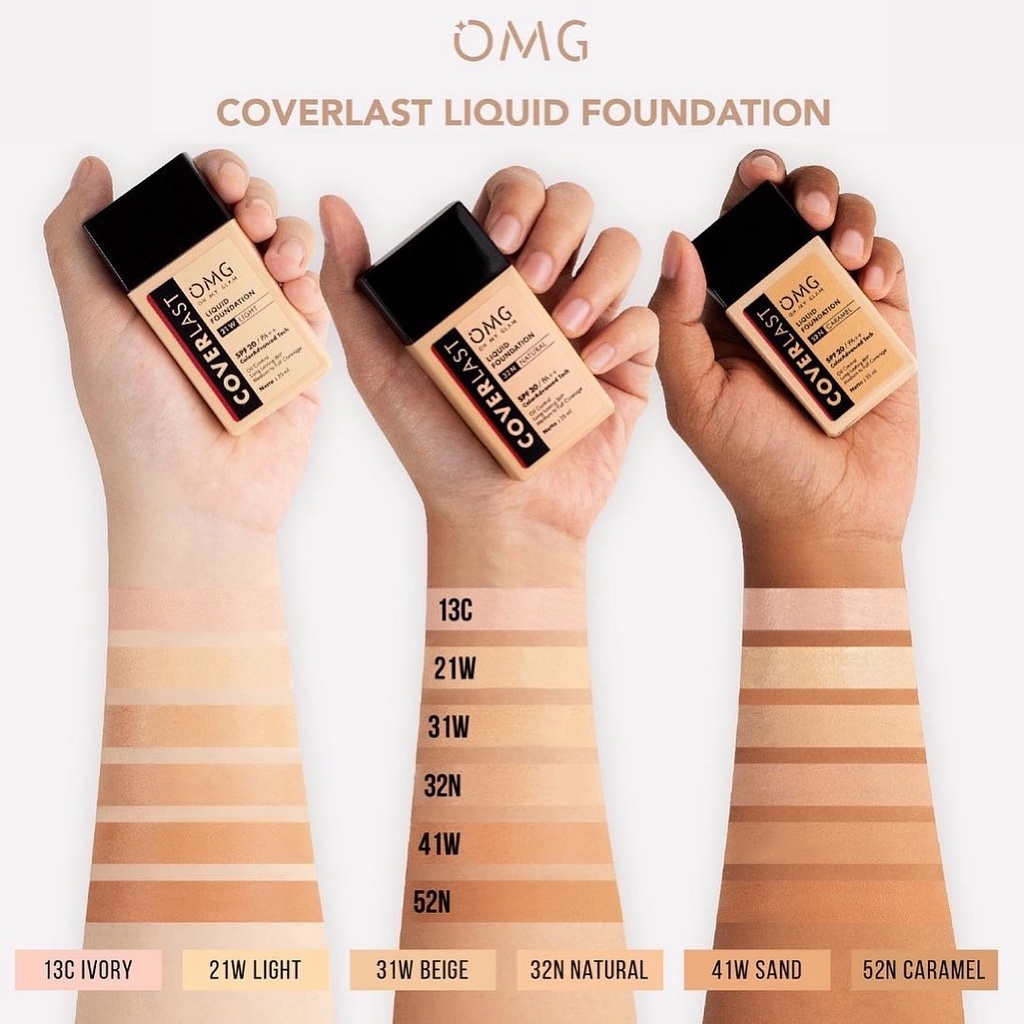 Jual OMG CoverLast Liquid Foundation Alas Bedak | Shopee Indonesia