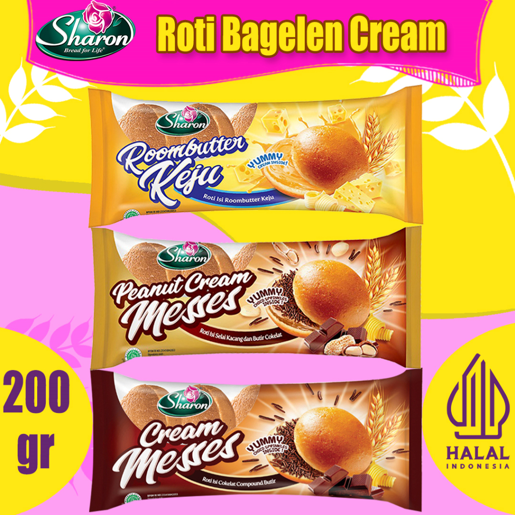 Jual Roti isi Cream Messes Sharon Bakery 200gr | Shopee Indonesia