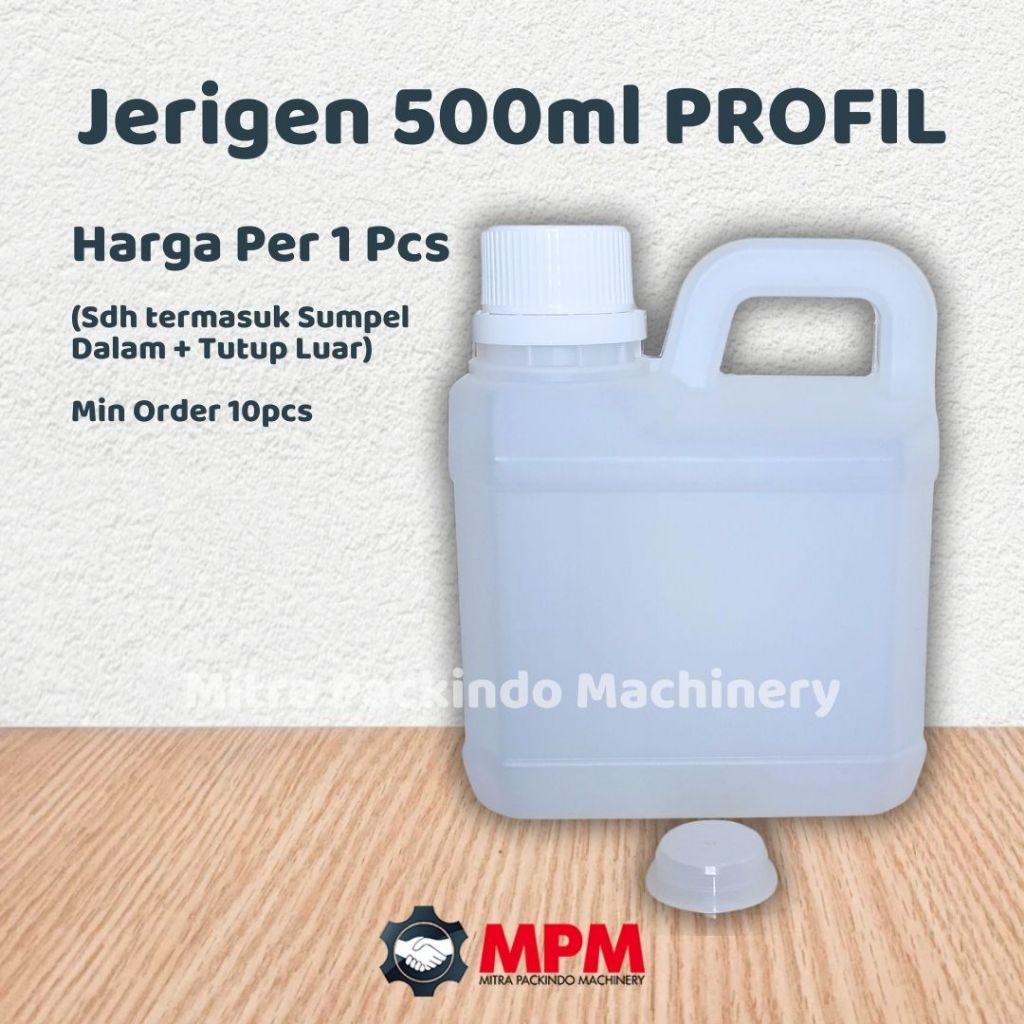 Jual Jerigen Pupuk 500ml Hitam Natural Putih Jirigen PROFIL 500 ml 1/2L ...