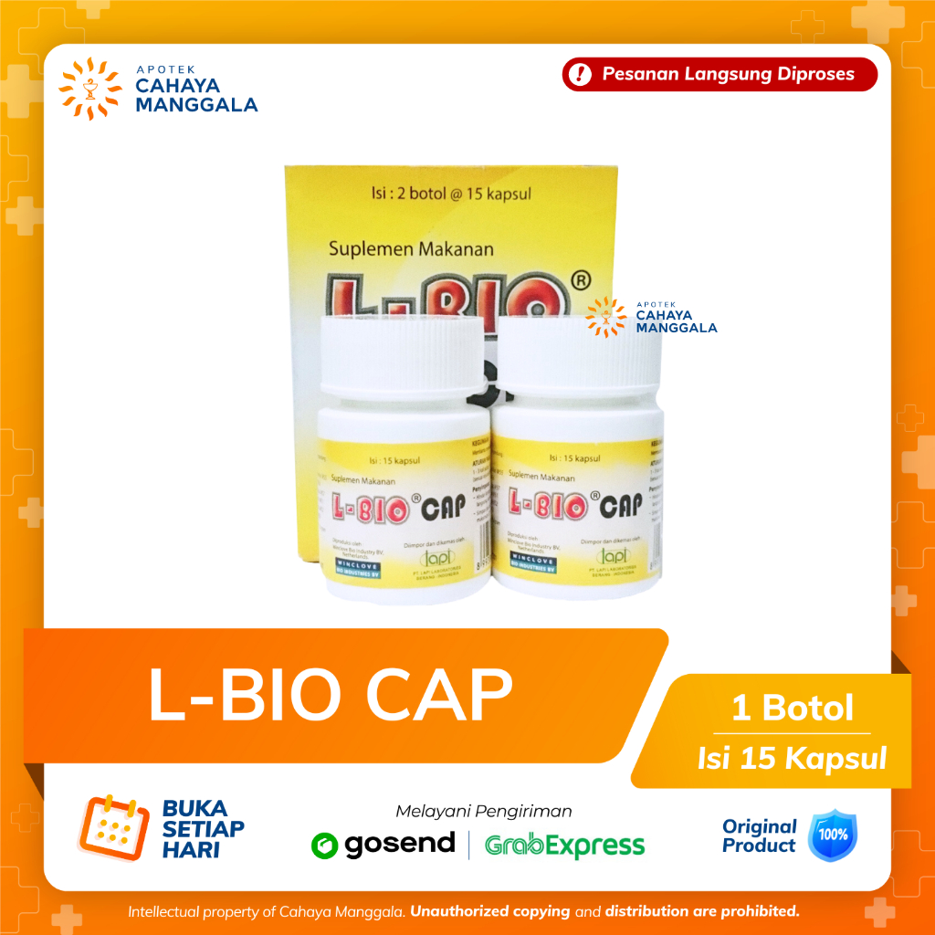 Jual L-BIO SUPLEMEN PROBIOTIK BOTOL 15 KAPSUL | Shopee Indonesia