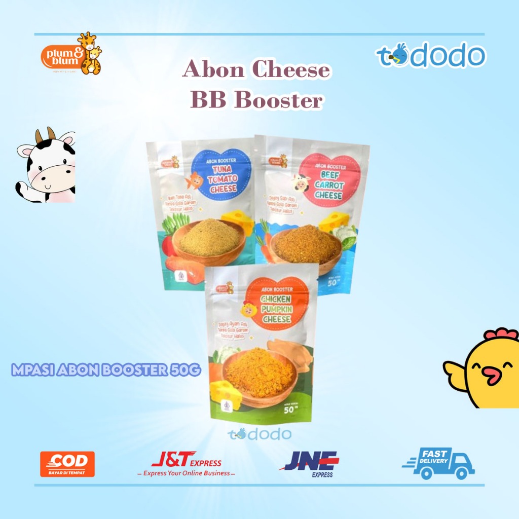 Jual Abon Mpasi Bayi Plum & Blum Cheese BB Booster Sapi Ayam Ikan No ...