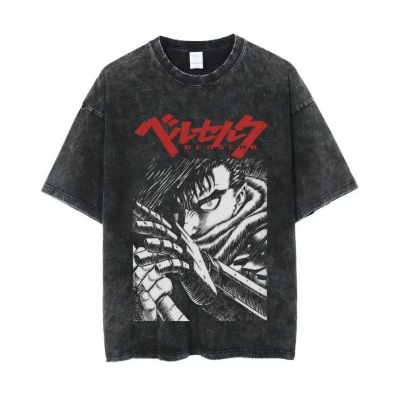 Jual BERSERK STONE WASH OVERSIZED T-SHIRT VINTAGE TEE ATASAN UNISEX ...
