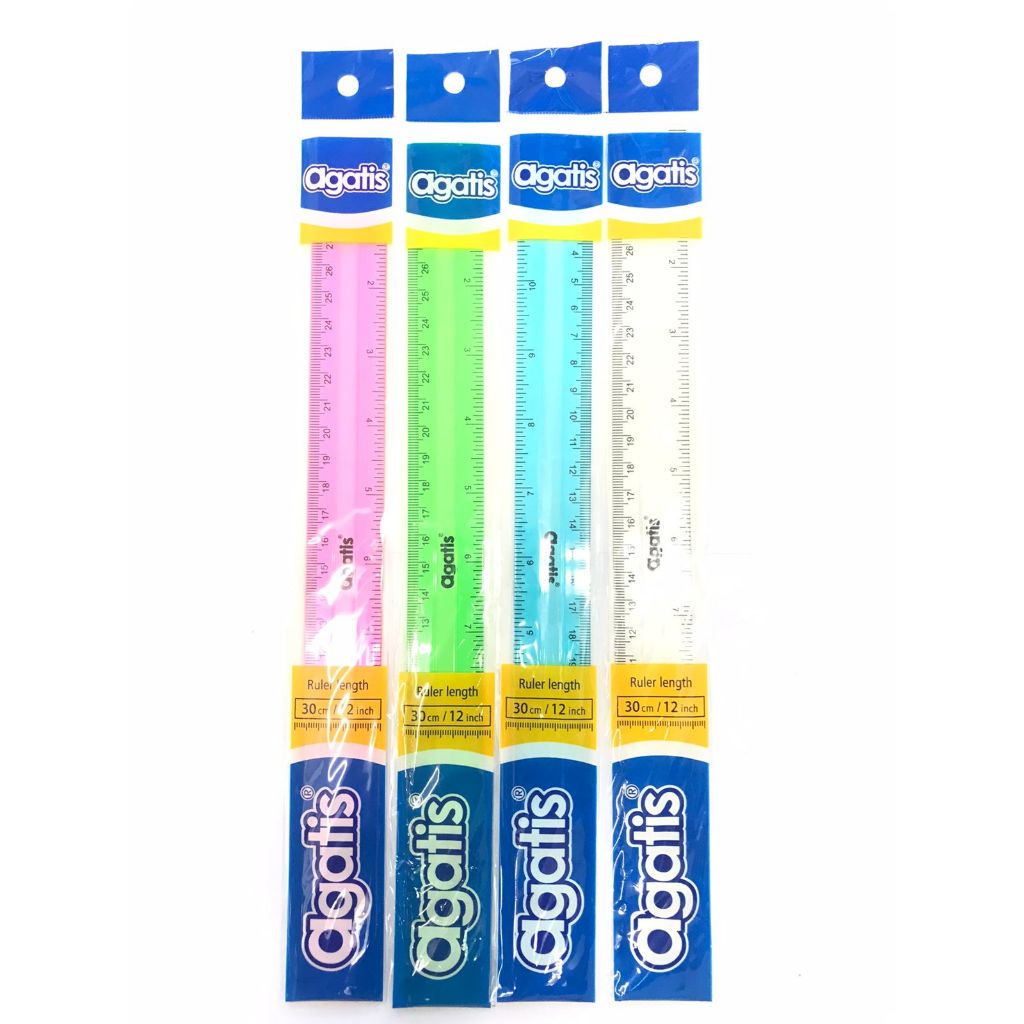 Jual Penggaris Plastik 30cm Agatis Warna | Shopee Indonesia