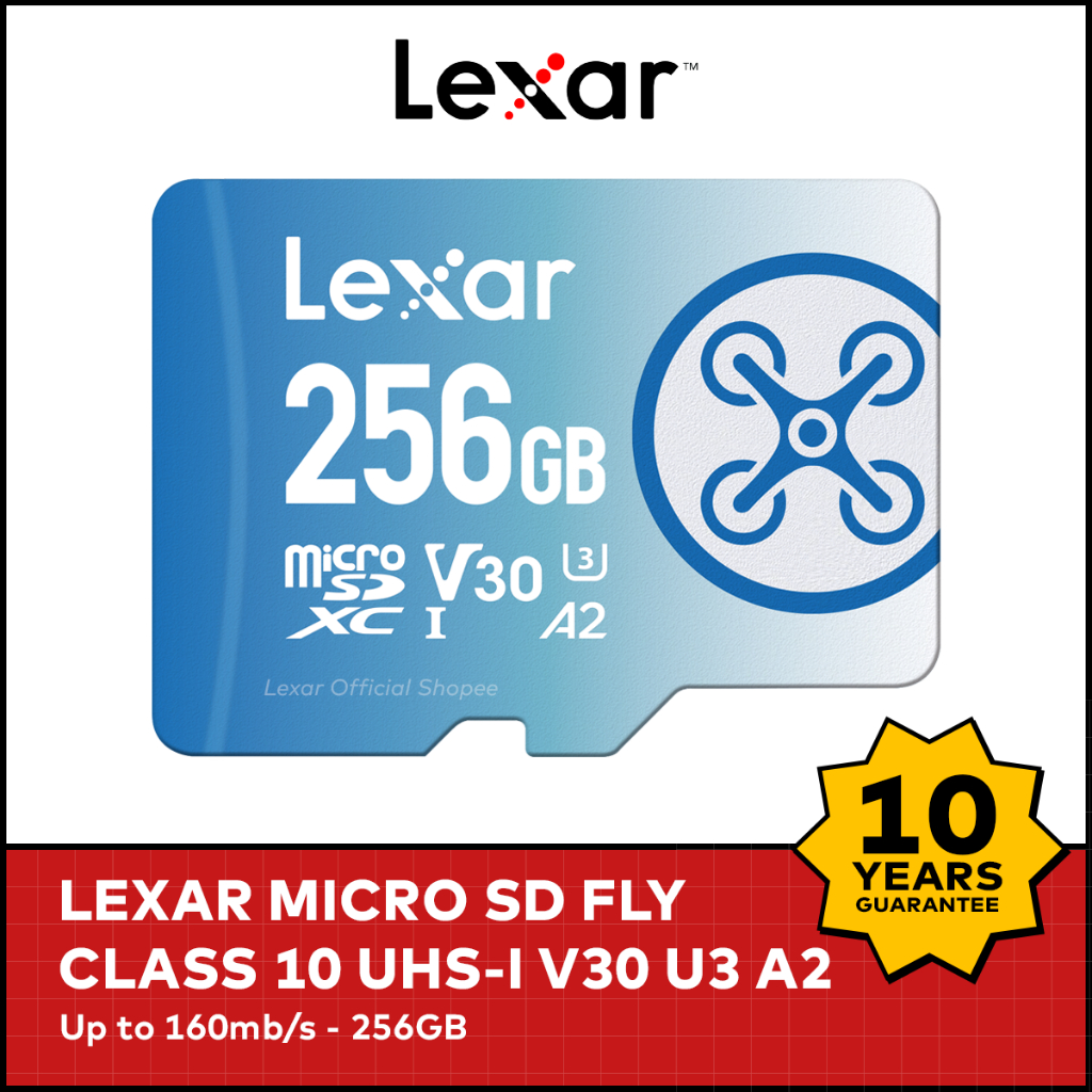 Jual Lexar FLY Micro SDXC UHS I V30 A2 4K 160MBps - 256GB | Shopee ...