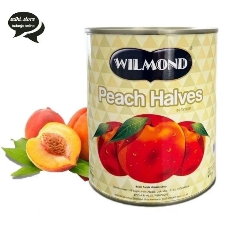 Jual Wilmond peach halves in syrup Buah persik dalam kaleng 825gr ...