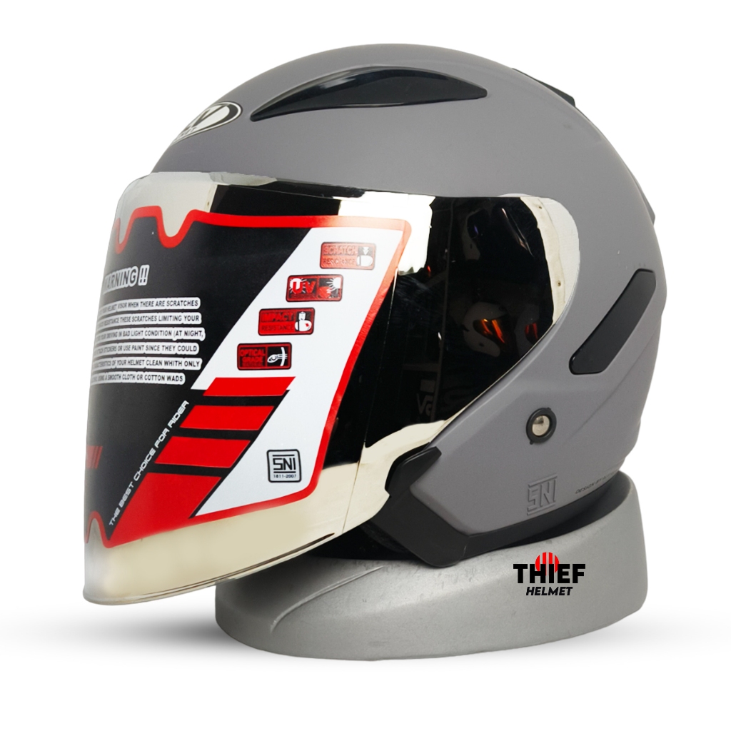 Jual ALV ULTRON HELM HALFFACE SOLID SINGGEL VISOR STANDART SNI | Shopee ...