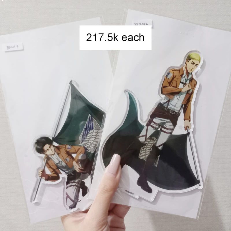 Jual Erwin Smith Levi Ackerman Flag Acrylic Standee Attack On Titan AOT ...