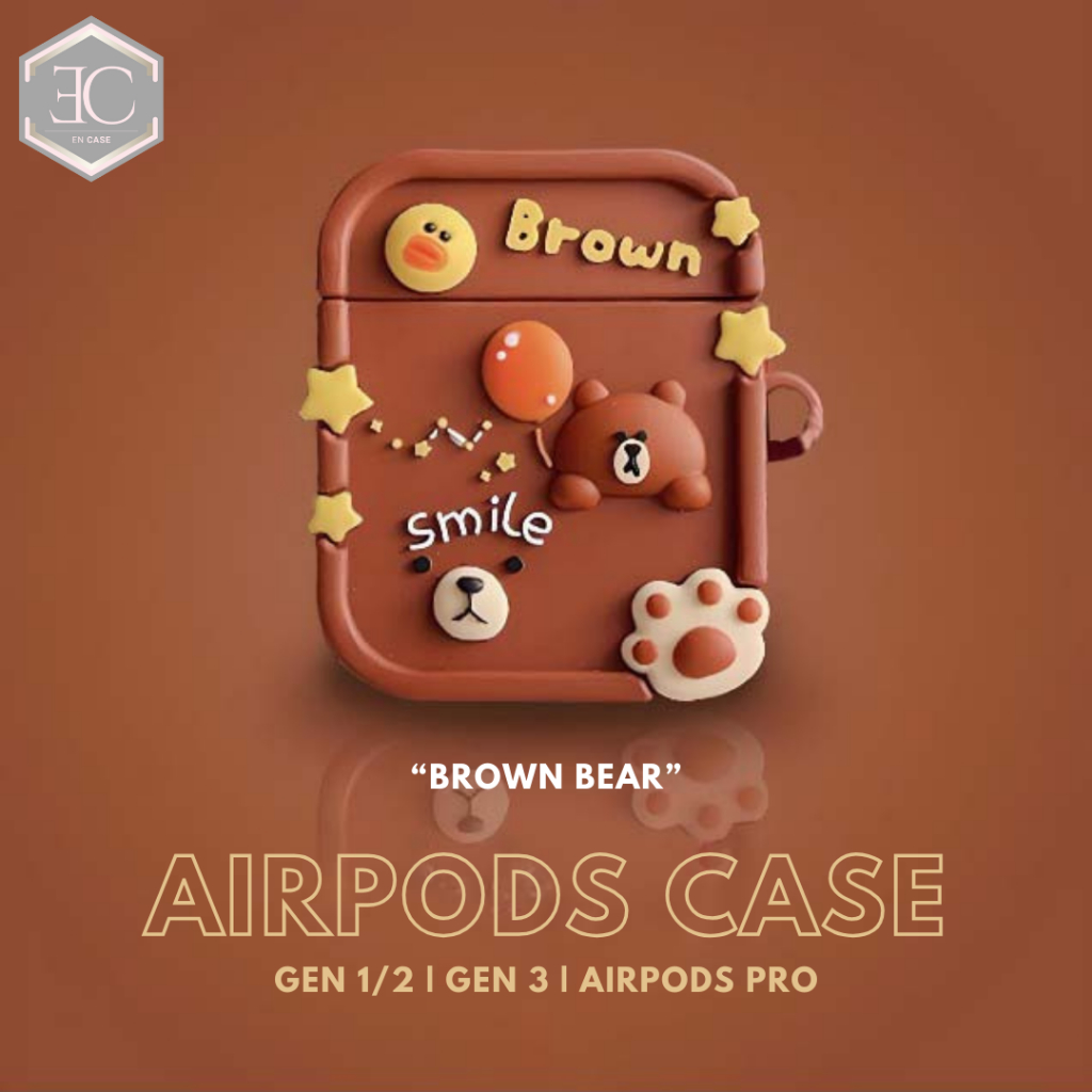 Jual Case Airpods 1 2 3 Pro Model Beruang Lucu Casing Brown Bear | Shopee Indonesia