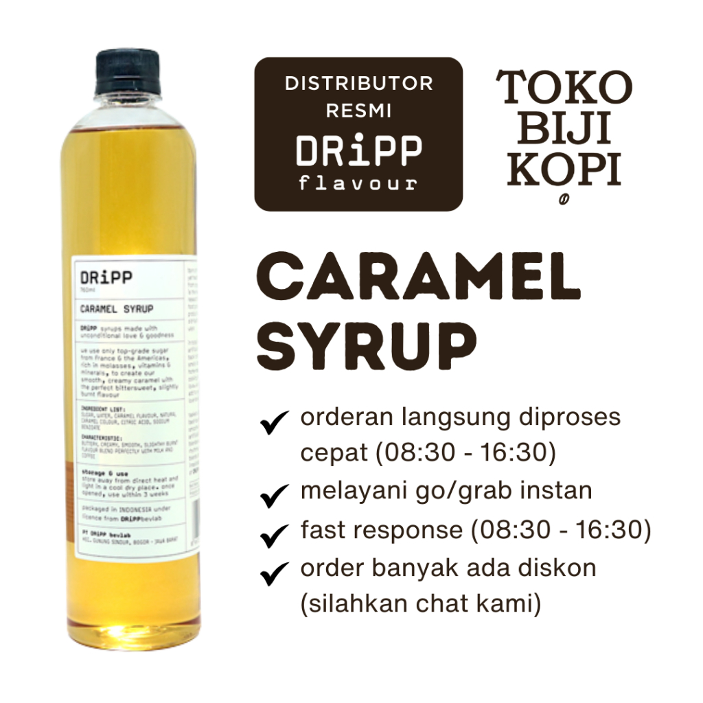 Jual DRiPP Syrup Caramel - Sirup Rasa Karamel 760 ml | Shopee Indonesia
