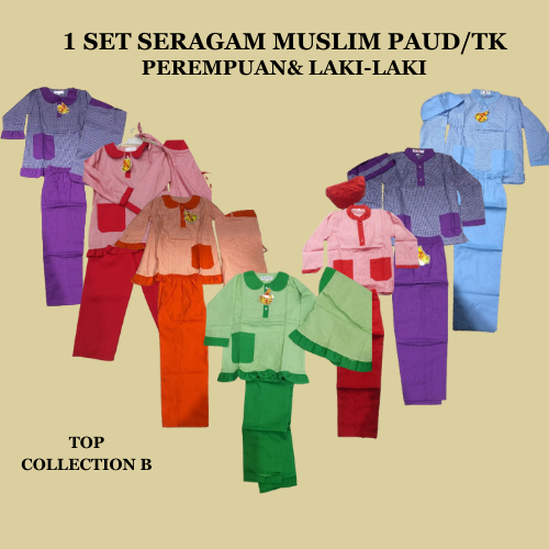 Jual 1 SET SERAGAM MUSLIM ANAK TK/PAUD | Shopee Indonesia