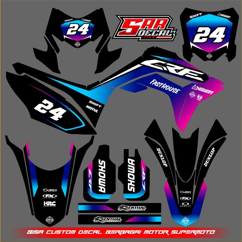 Jual DECAL CRF 150L FULL BODY - DECAL SUPERMOTO MOTO CROSS - DECAL CRF ...