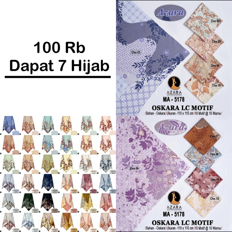 Jual PAKET USAHA 100Rb dapat 7 Hijab Segiempat Motif Azara Voal Laser ... Jual PAKET USAHA 100Rb dapat 7 Hijab Segiempat Motif Azara Voal Laser ...