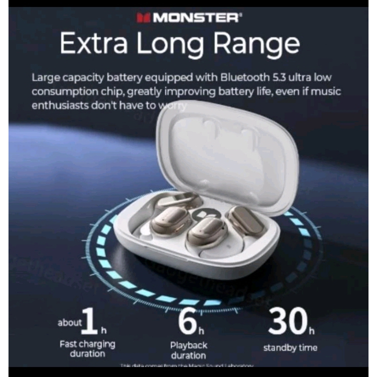 Jual Monster TWS Earphone Open Free AC100 Headset Bluetooth 5.3 ...