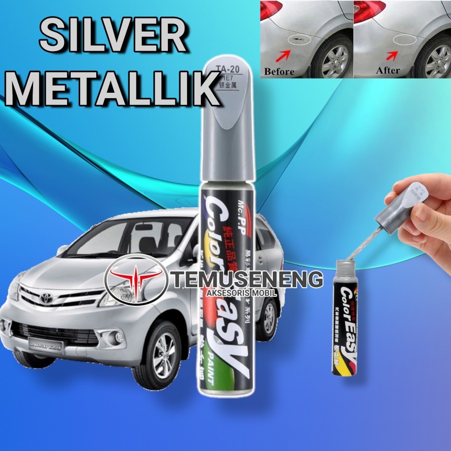 Jual Spidol Mobil Cat Warna Silver Metalik Metalic Penghilang Baret ...