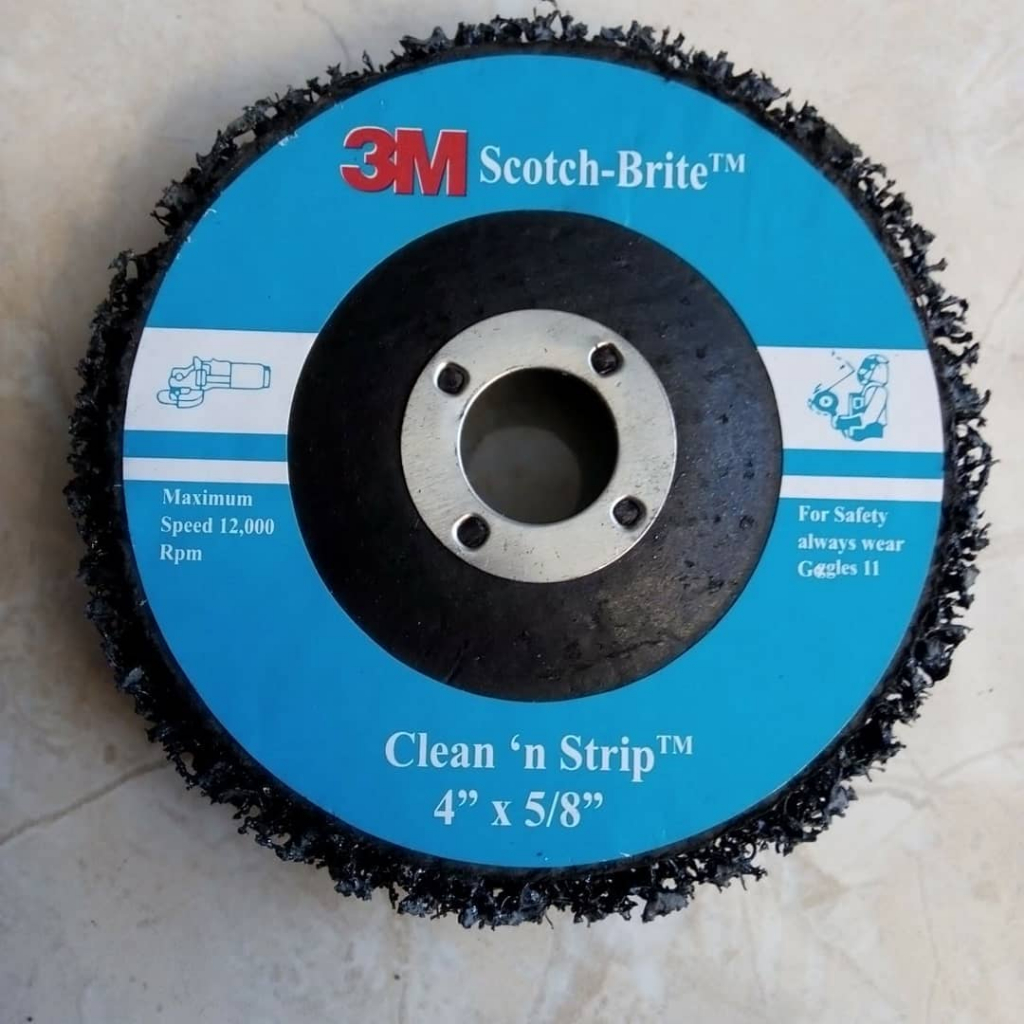 Jual 3M Scotch Brite Clean n Strip / Sikat Gerinda ukuran 4" x 5/8 ...