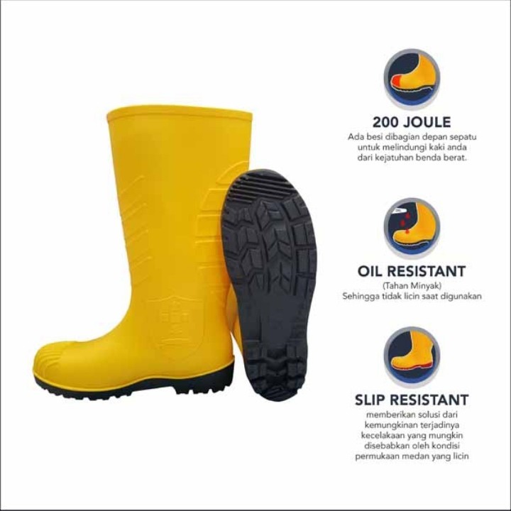 Jual Sepatu Boot Strength Murah Ada Besi Boot Safety Kuning Murah ...