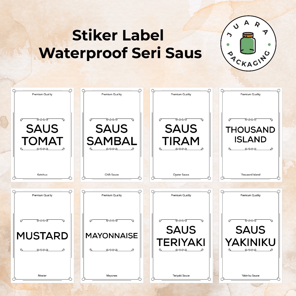 Jual Stiker Label BW Waterproof Simple Style – Stiker Vinyl Tahan Air ...