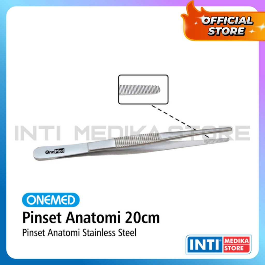 Jual ONEMED - Pinset Anatomi Stainless Steel | Anatomis Dressing Forcep ...