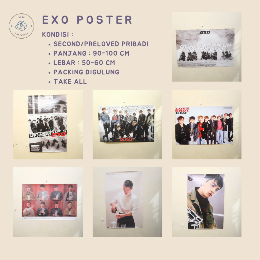 Jual Preloved Poster EXO (dari Album) | Shopee Indonesia