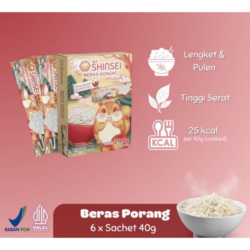 Jual Shinsei Beras Konjac 40g 1 Box isi 6 Sachet | Shopee Indonesia