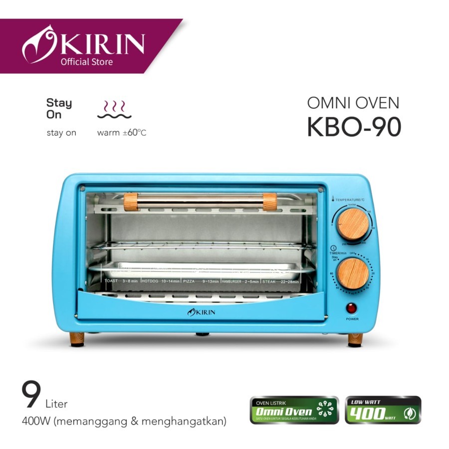 Jual Oven Kirin KBO 90 Omni Oven 9 Liter Low Watt KBO 90M Kecil Mini 9 L Hemat Listrik | Shopee ...